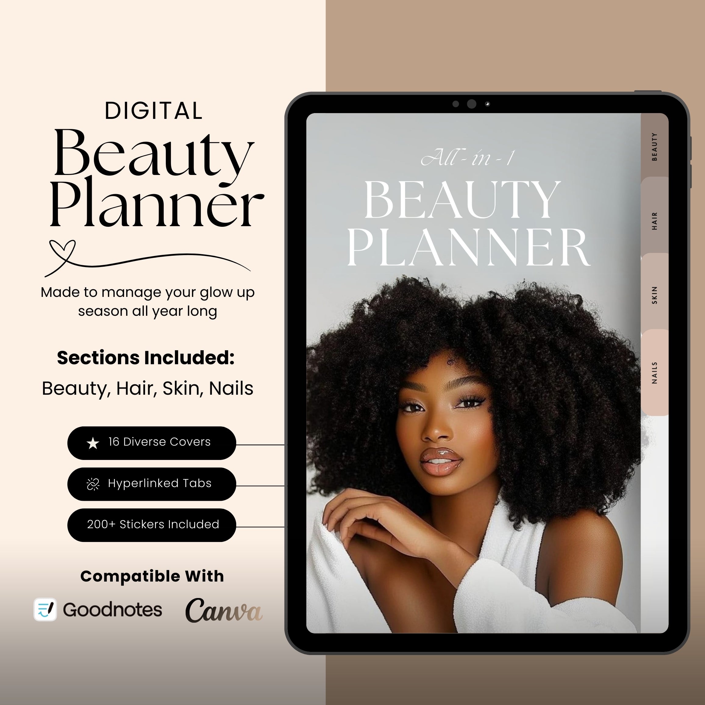 All-in-1 Digital Beauty Planner for Goodnotes – Rework'd Design Services